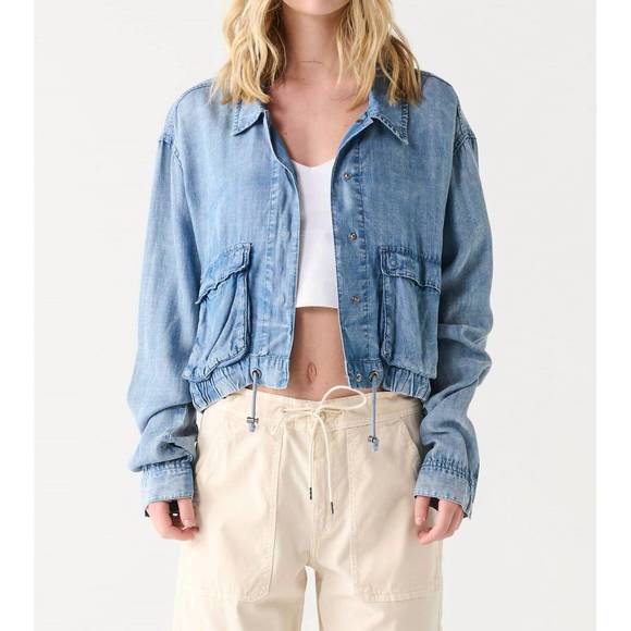 Dex | Jackets & Coats | New Dex Drawstring Utility Jacket In Chambray ...